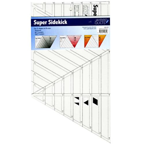 Super Sidekick Ruler by Jaybird Quilts (cuts 3 shapes in 8 sizes ...