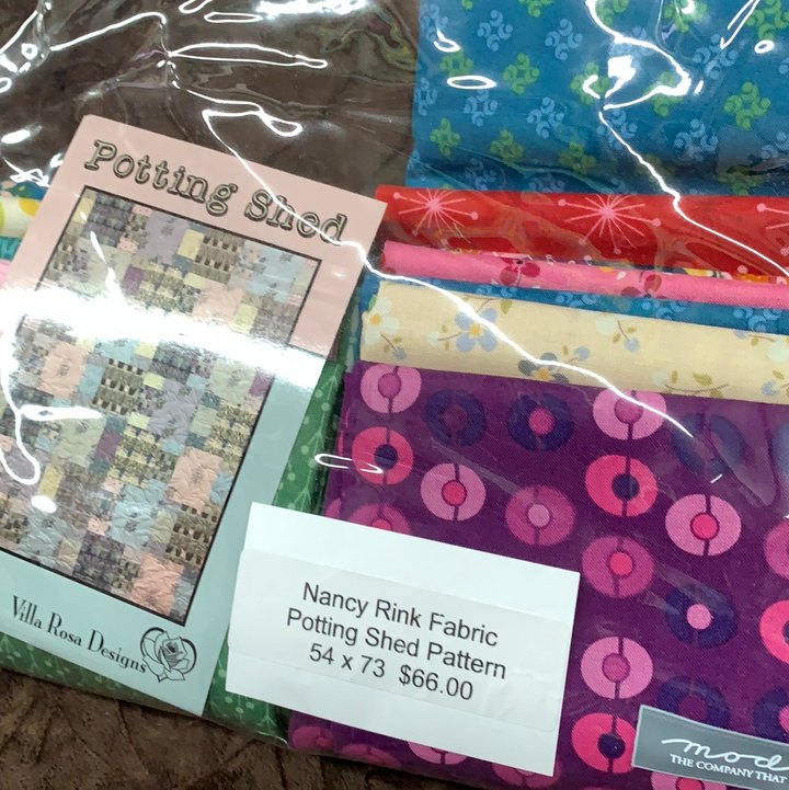 Nancy Rink Fabric / Potting Shed Pattern 54 X 73. kit includes fabric ...