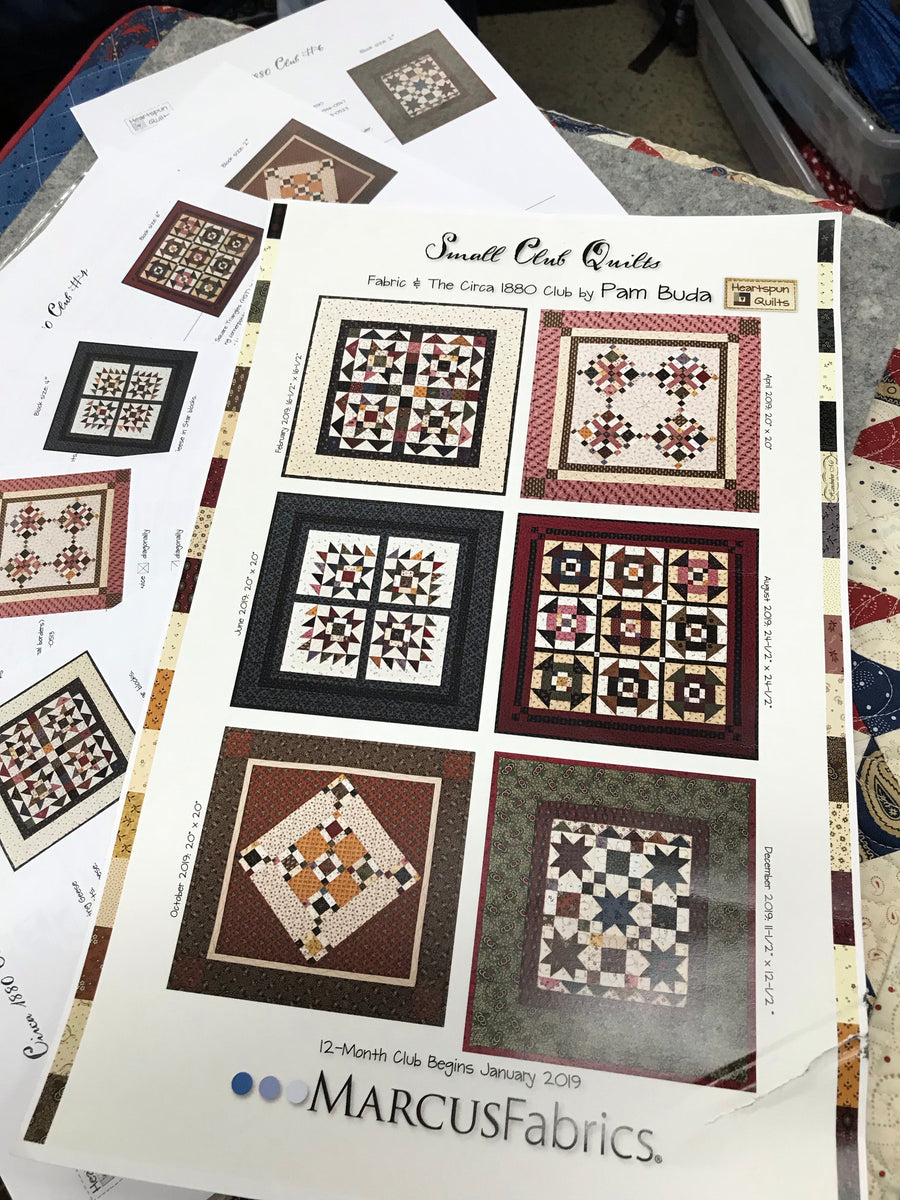 Pam Buda Circa 1880 Circa Club set mini patterns #1, #2, #3, #4, #5 ...