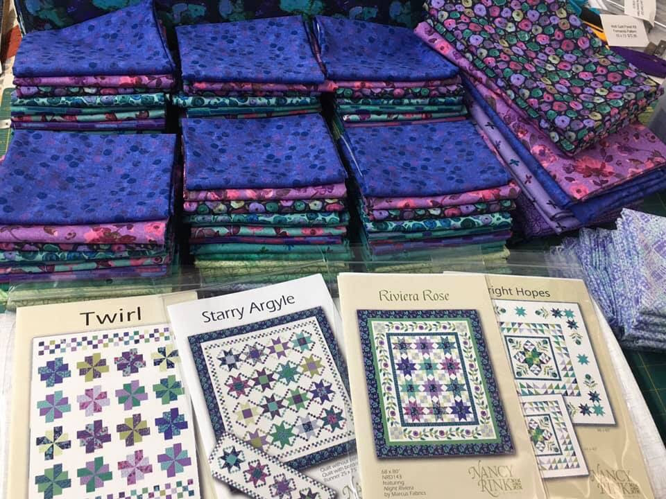 Nancy Rink Twirl Pattern (Night Riviera Fabric Kit). 58 X 74. – Lake ...